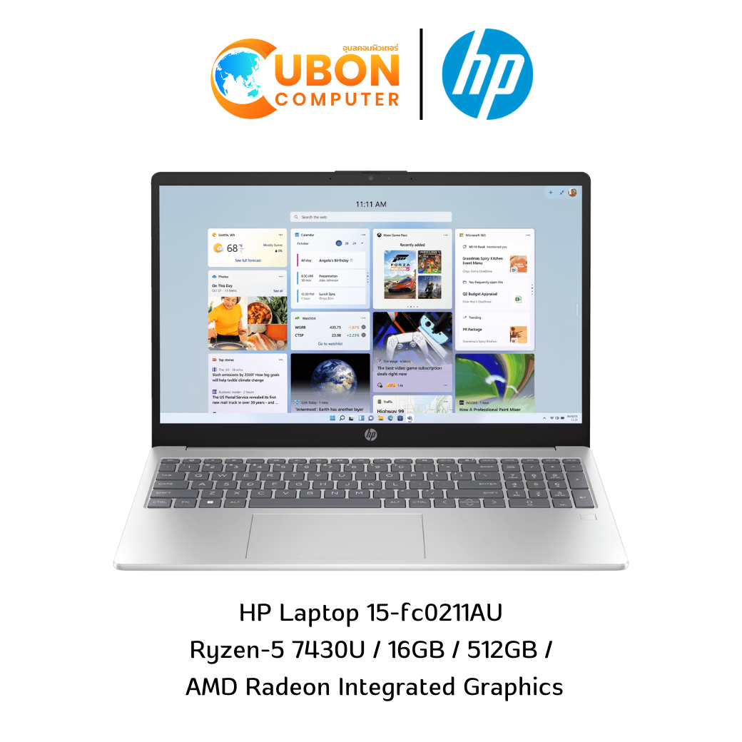 HP Laptop 15-FC0211AU AMD Ryzen-5 7430U / 16GB / 512GB / AMD Radeon ...