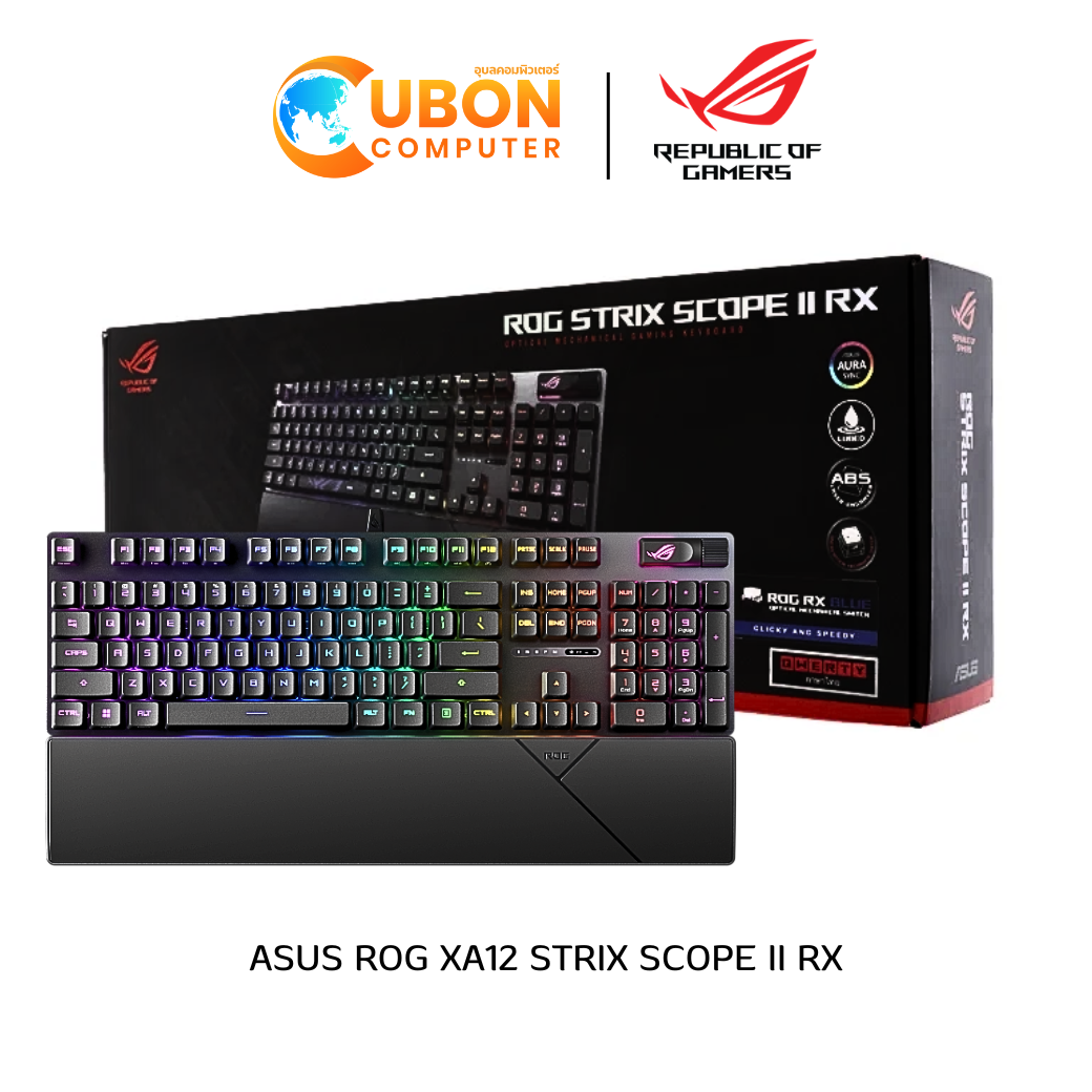 KEYBOARD (คีย์บอร์ด) ASUS ROG XA12 STRIX SCOPE II RX BLUE-SWITCH [TH ...