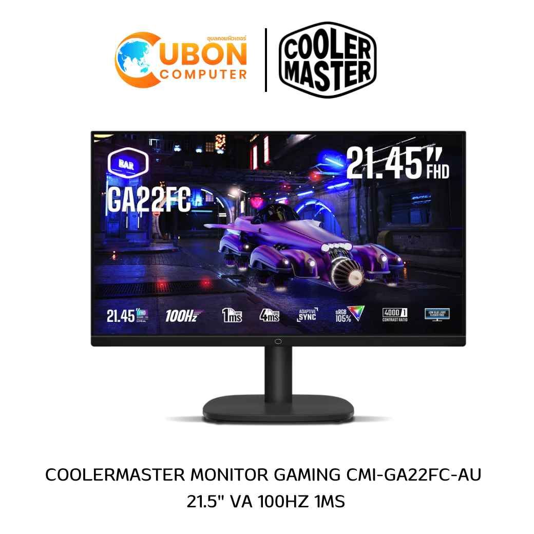 COOLER MASTER MONITOR(จอมอนิเตอร์) GA22FC 21.45" FHD 100HZ ประกันศูนย์ 2 ปี