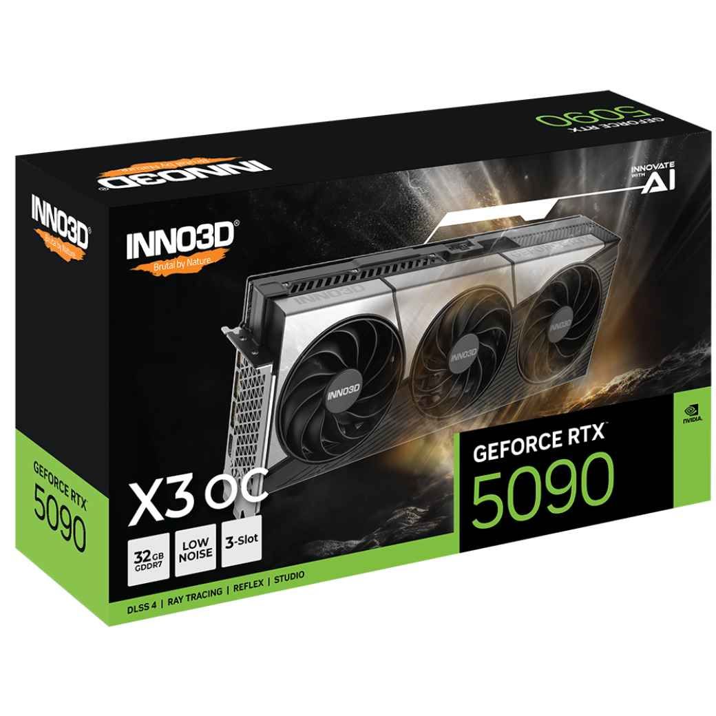 INNO3D RTX 5090 X3 OC 32GB GDDR7 | การ์ดจอ Blackwell ประสิทธิภาพสูงสุด