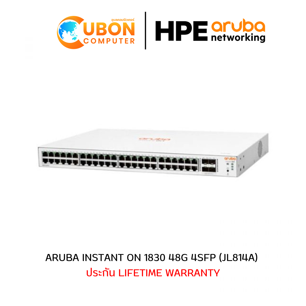 ICT SPEC SWITCH (สวิตช์) ARUBA INSTANT ON 1830 48G 4SFP (JL814A) ประกัน LT