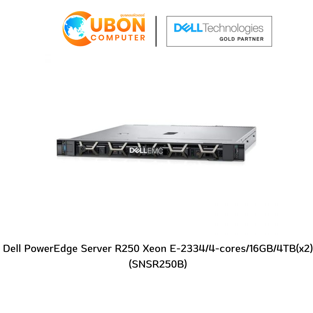 Dell PowerEdge Server R250 Xeon E-2334/4-cores/16GB/4TB(x2)