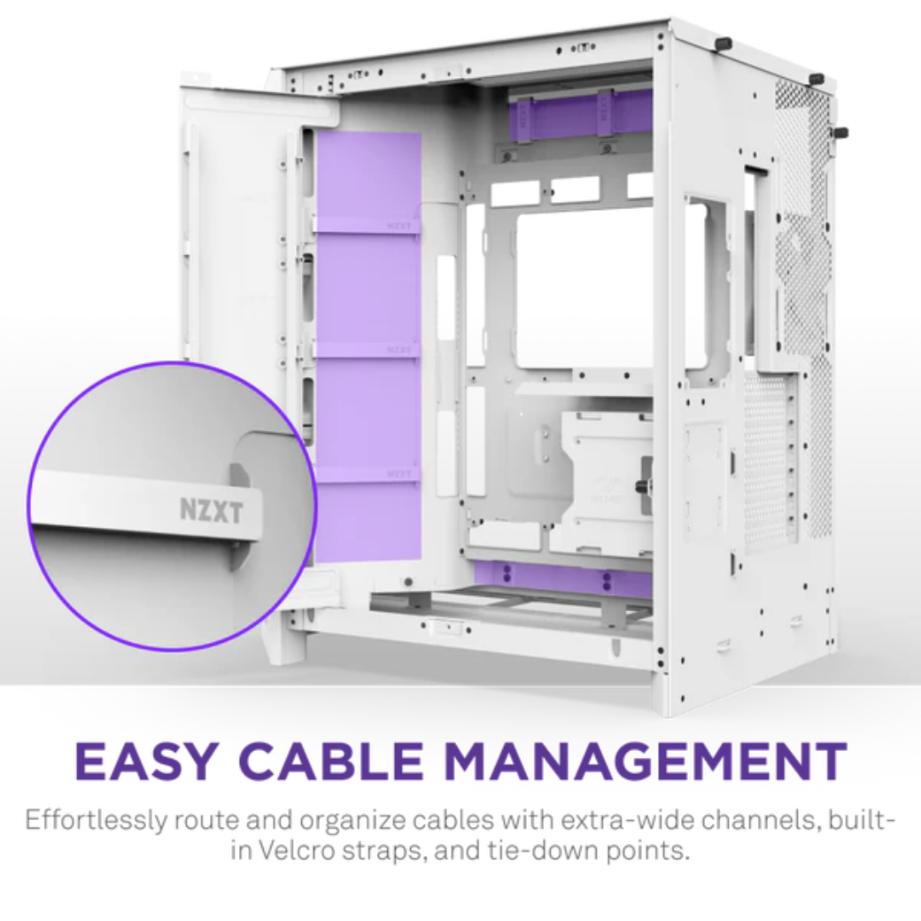 NZXT H9 FLOW RGB 2025 | เคสพีซี Mid-Tower กระจกใส | ประกัน 2 ปี