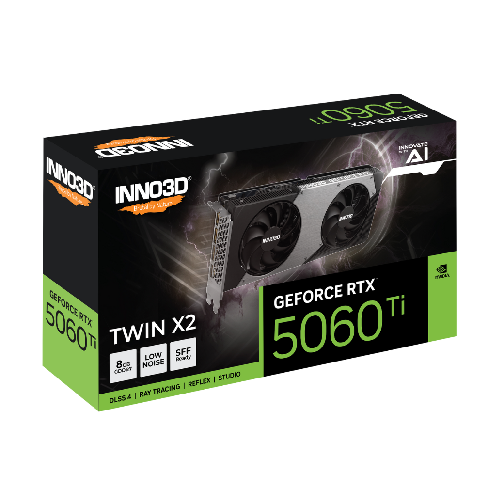 การ์ดจอ INNO3D RTX 5060 Ti Twin X2 8GB GDDR7 | ประกันศูนย์ 3 ปี