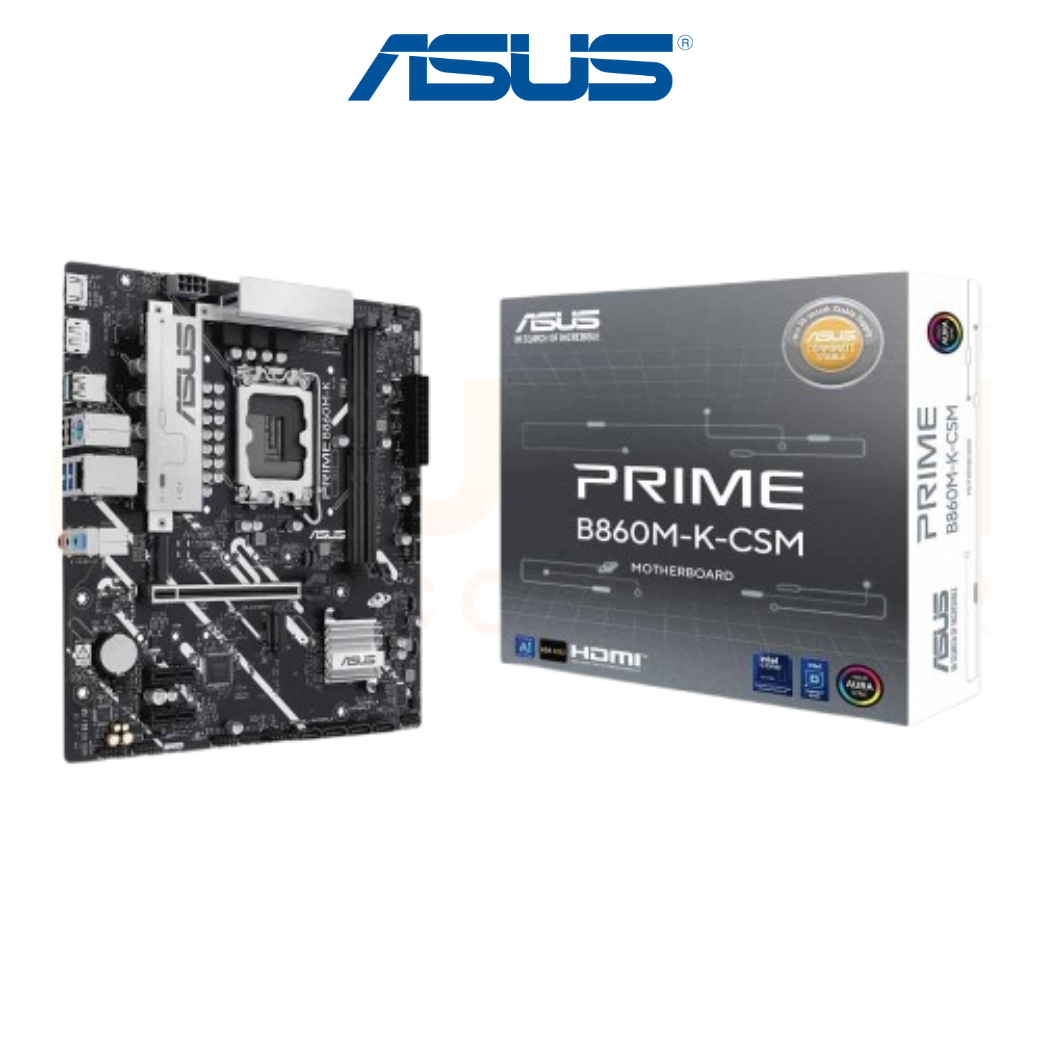 ASUS PRIME B860M-K-CSM | เมนบอร์ด Intel 1851 DDR5 Micro-ATX | ประกัน 3 ปี